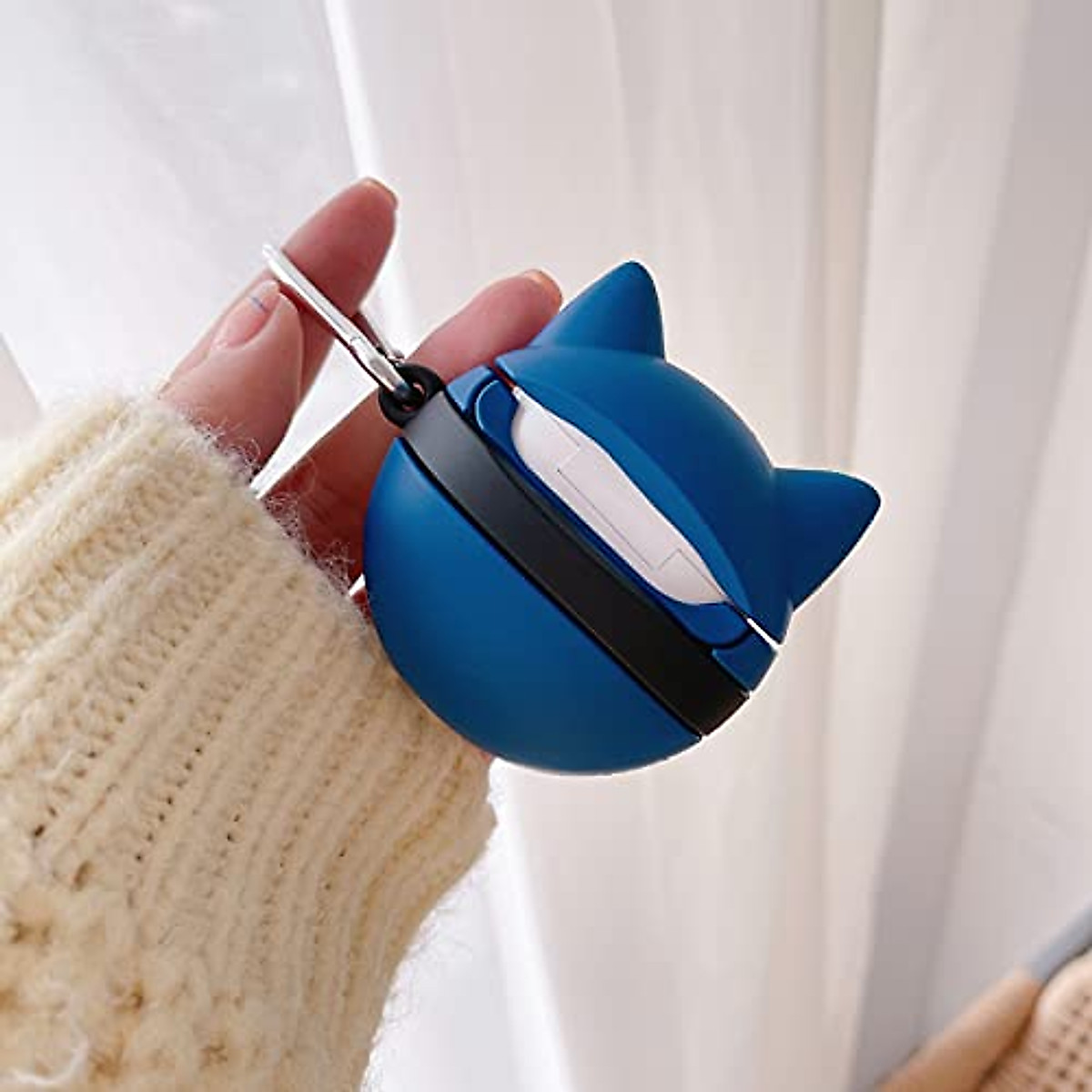 AOLABOKY PVC Earphone Case for Xiaomi Redmi Buds 3 Pro and XiaoMi Redmi AirDots 3 Pro,Cute 3D Funny Cartoon Cool Design Skin Protective Silicone Case with Keychain (carby)