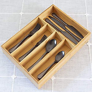 Totally Bamboo Flatware and Utensil Drawer Organizer