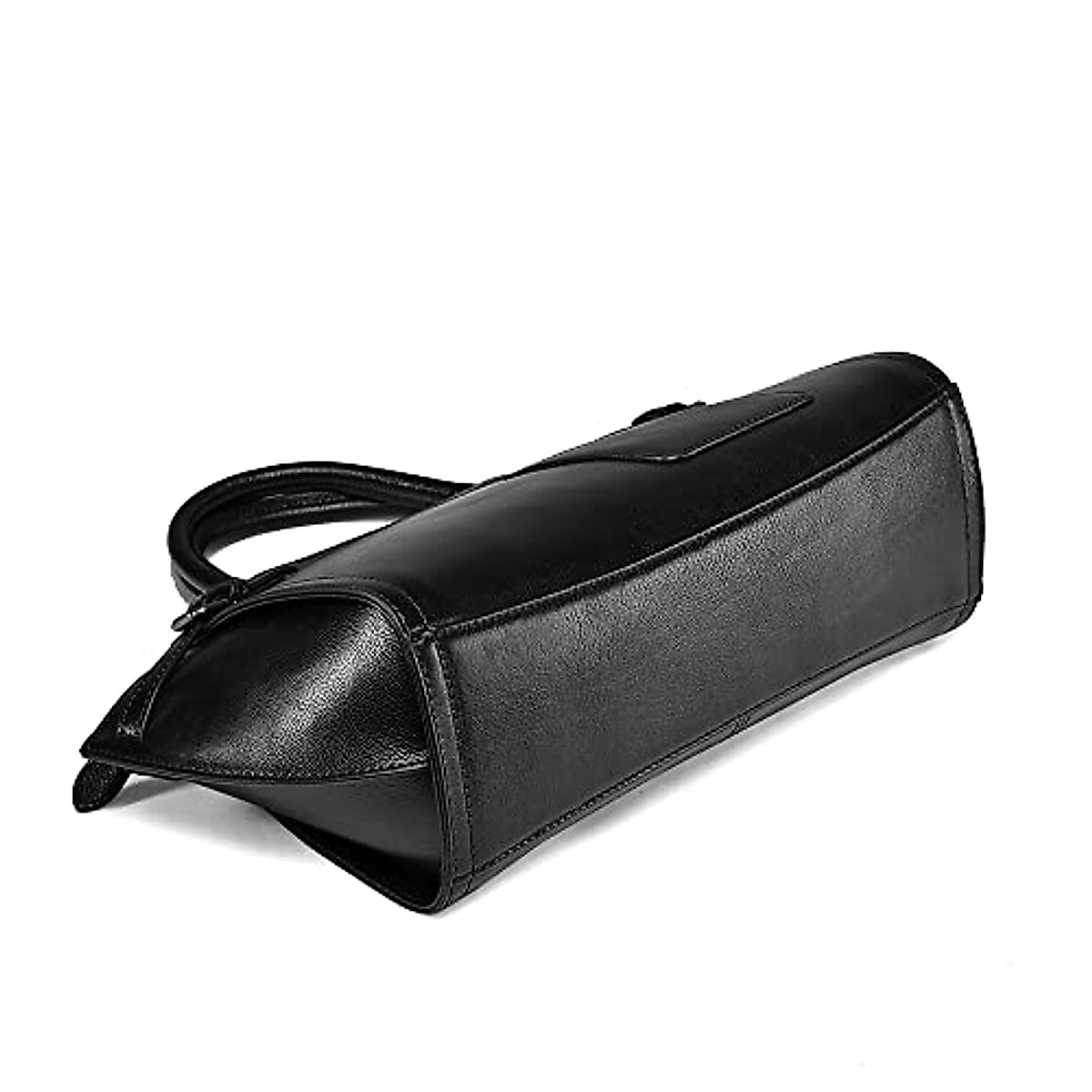 Erivis Genuine Leather Handbags For Women Crossbody Purse Vintage Hobo Bags Top Handle Bags Brown (Black)