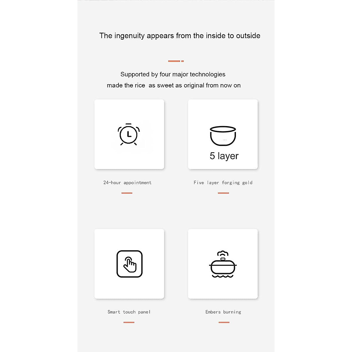 GUANGZHIAN 1.0 L Rice Cooker, Medium Size Cooker for 3-5 People, Multi Food Steamer, 24 Hours Preset, Portable Electric Rice Cooker 4 Cups (Uncooked), White