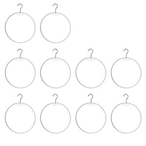 Cabilock 10Pcs Underwear Display Ring Hanger Bikini Swimwear Drying Holder Lingerie Hoop Hanger Round Clothes Rack Stands Scarf Hangers Closet Organizer