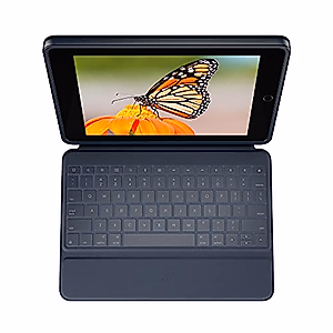 Logitech Rugged Combo 3 iPad Keyboard Case with Smart Connector for iPad (7th and 8th Generation) for Education - Classic Blue