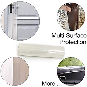 Door Scratch Protector, Protect Your Door, Furniture and Wall with Clear Premium Heavy Duty Door Cover Scratch Shield, Large Vinyl Door Guard for Dog Scratching
