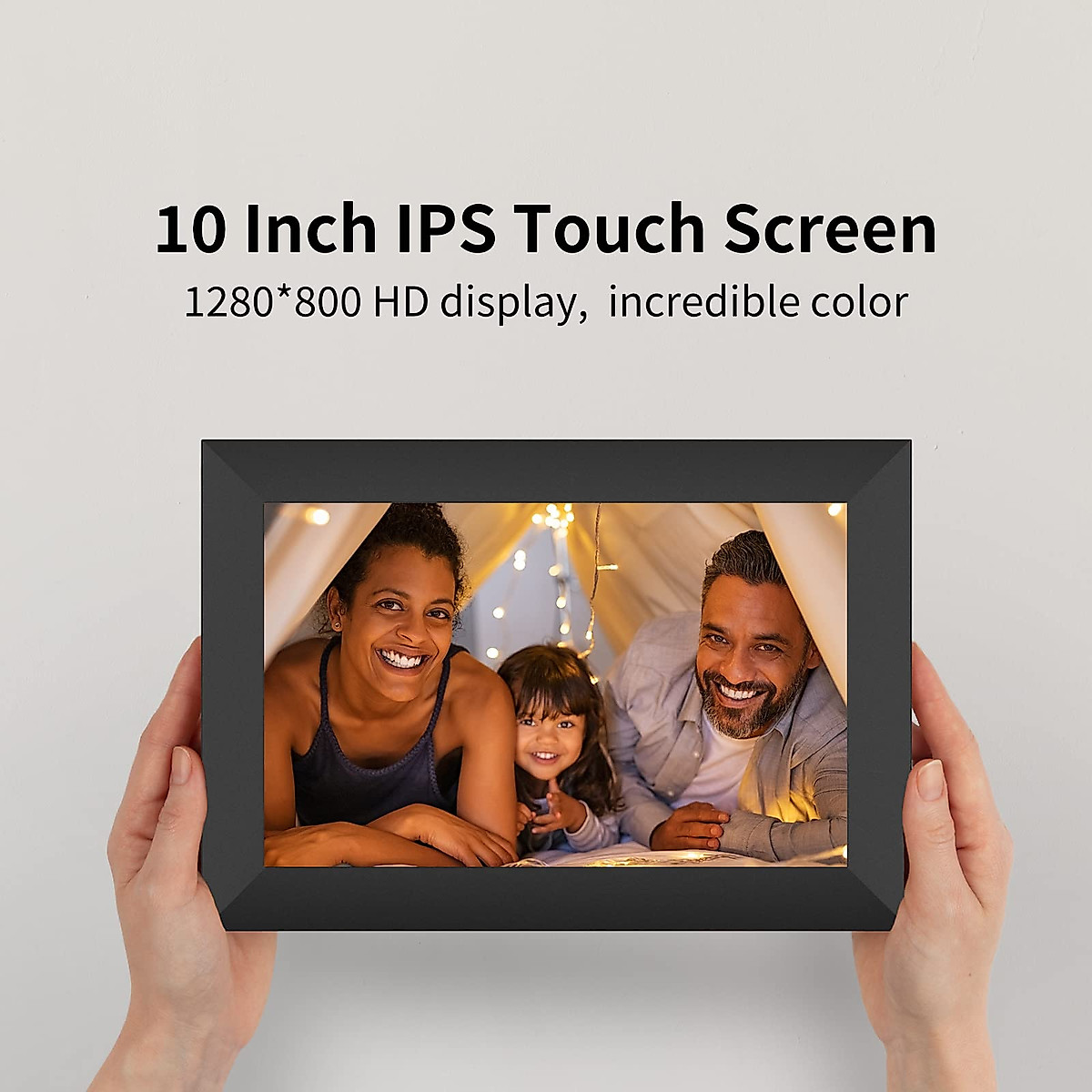 SKYRHYME 10.1 Inch WiFi Digital Picture Frame, Digital Photo Frame with IPS Touch Screen, 16GB Storage, Easy to Share Photos or Videos via APP, Auto-Rotate