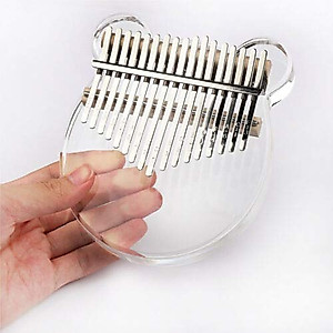 Kalimba 17 Keys Crystal Clear Thumb Piano with EVA Bag & Wooden Stand,Aebor Kalimba Finger Piano Thumb Instrument,Musical Gifts for Kids Adult Beginners (Bear Shape)