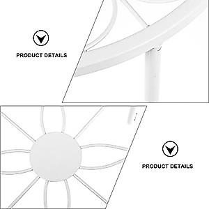 Cabilock 1pc Flower Pot Stand Metal Plant Round Wrought Iron Plant Stands Iron Flower Pot Plant Stand Rack Outdoor Plant Shelf Vintage Plant Stand White Potted Plant Office Metallic line