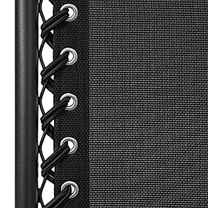 Best Choice Products Oversized Steel Mesh Zero Gravity Reclining Lounge Patio Chair w/Folding Canopy Shade and Cup Holder, Black