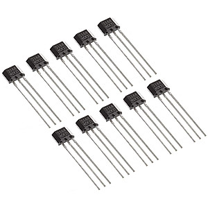 Bridgold 10pcs A3144 3144 Hall Effect Sensor Magnetic Detector,3-Pin
