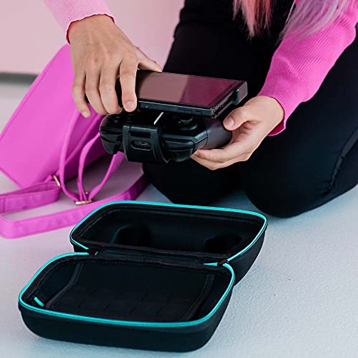 Fixture S1 Ultra Bundle Gaming Console Monitor Mount and Game Controller Compatible with Nintendo Switch, Adjustable Video Game Holder Stand Clip, Includes Carrying Case