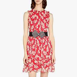 YooAi Women Dress Belts Rhinestone Bow Belt Wide Elastic Stretchy Cinch Waist Belt for Women Ladies Dresses Black L