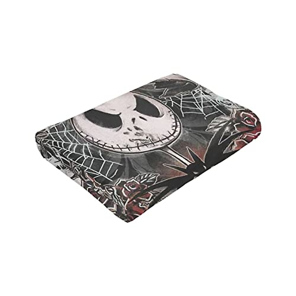 Nightmare Christmas Blanket for All Season Super Cozy Soft 350gsm Flannel Fleece Plush Throw Blankets Features Jack & Sally for Home Couch, Bed, Sofa, Camping and Traveling 60"X50"