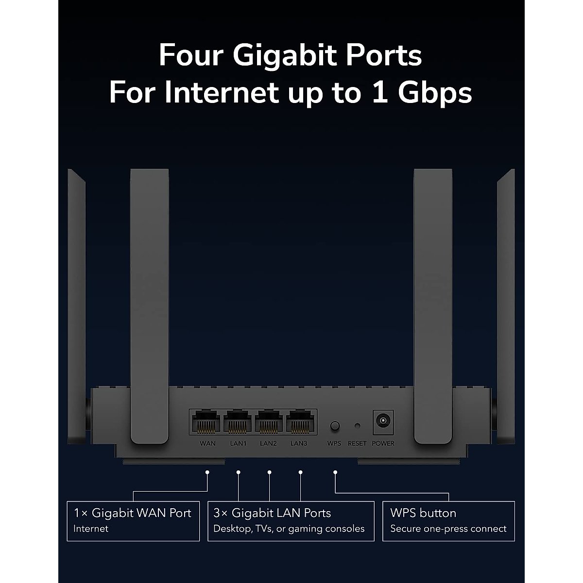 Cudy New AX3000 Dual Band Wi-Fi 6 Router, Mesh Wi-Fi Router, 802.11ax Internet Router, 160MHz, MU-MIMO, OFDMA, WireGuard, OpenVPN, WPA3, WR3000