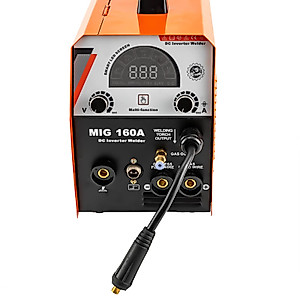 MIG Welder 160 Amp 110/220V Dual Voltage, Automatic Feed Wire MIG/Lift TIG/ARC 3 in 1 Multiprocess Welder Machine, Gas/Gasless Inverter Multi-Process Welding Machine