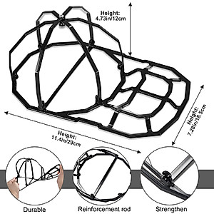 Hat Washer Cage, Upgraded Hat Cleaner for Baseball Caps 2 Pack Foldable Baseball Cap Washer Frame Cage Reinforced Hat Rack, Durable Hat Protector Holder with Mesh Bag for Adult Kids Baseball Cap