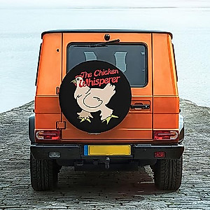The Chicken Whisperer,Funny Tire Cover Universal Fit Spare Tire Protector for Truck SUV Trailer Camper Rv