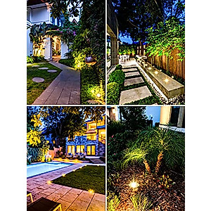 ZUCKEO Low Voltage Landscape Lights 3W LED Well Lights, 12V-24V Landscape Lighting Outdoor In-Ground Lights IP67 Waterproof Paver Light for Driveway Deck Step Garden Warm White (2 Pack)