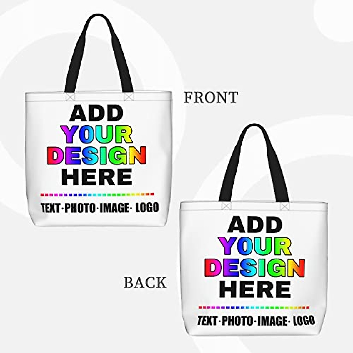 Custom Tote Bags Add Your Logo/Text/Image/Photo Personalized Tote Bags Custom Bags Personalized Bags Custom Handbag For Women Personalized Handbag