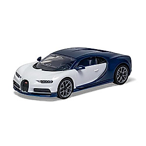 Airfix Quickbuild Bugatti Chiron Brick Building Plastic Model Kit Car J6044,Blue