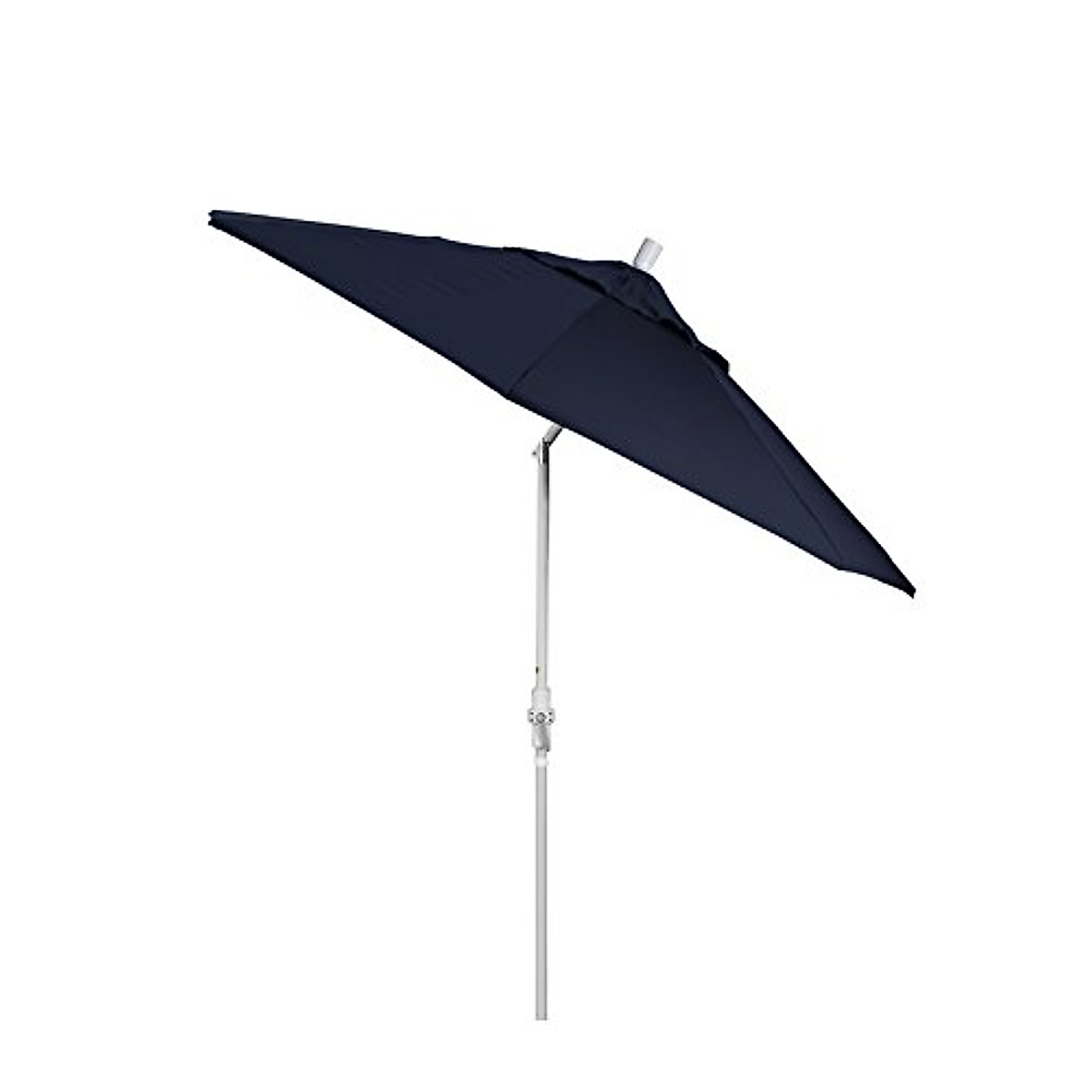 California Umbrella GSCUF908705-F09 9' Round Aluminum Pole Fiberglass Rib Market Patio Umbrella, Black, Navy Blue