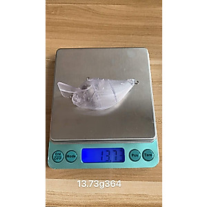 10PCS Unpainted Lure Blanks with 7mm Free Fishing Eyes 13.73g 7.6cm Crankbait Simulation Blank Body Clear Hard Baits Trout Salmon Swimming Sea Bait Topwater Freshwater Plastic Minnow Lure 364 7mm