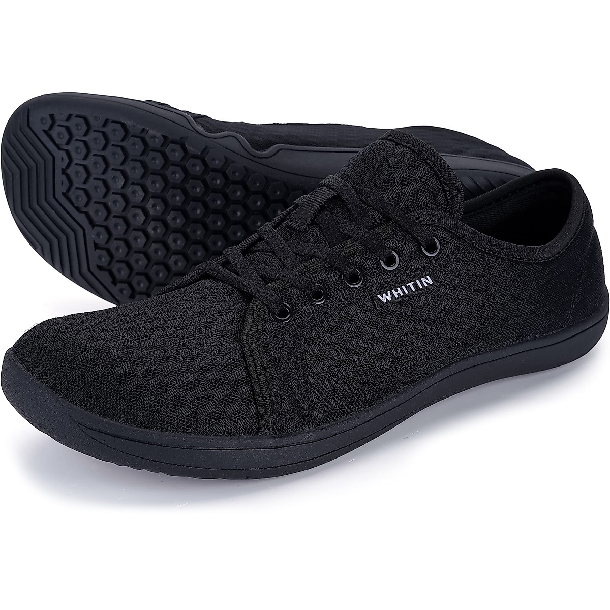 WHITIN Women's Water Shoes Swim Dry Quick Barefoot Aqua Sneakers Beach Minimalist Size 6 Zero Drop Sports Walking Surf Boating Fishing River Black 36