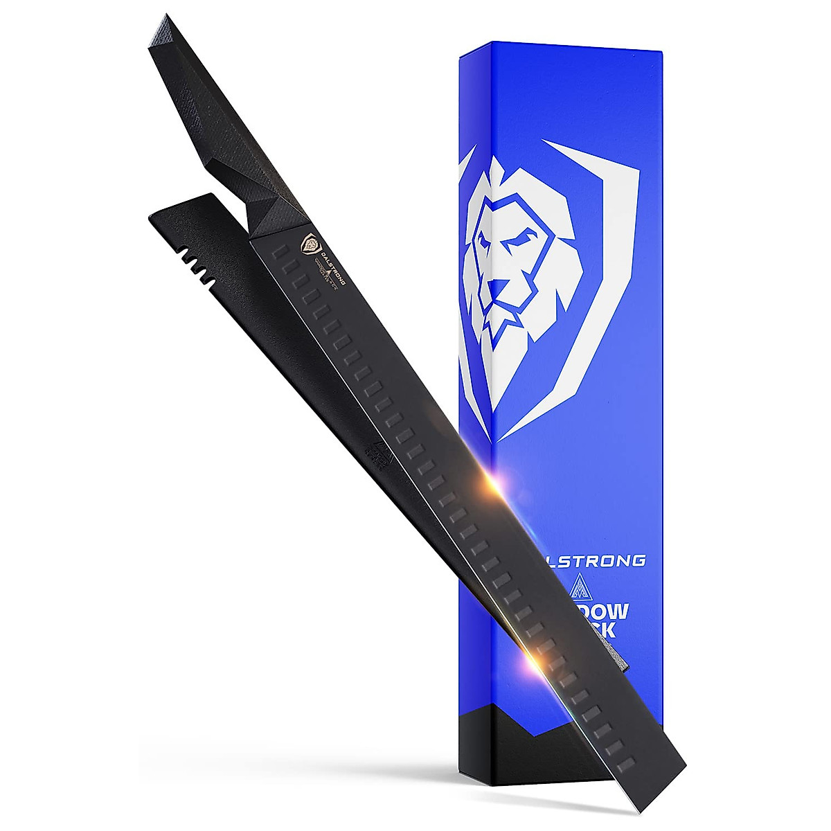 Dalstrong Slicing Knife - 14 inch - Shadow Black Series - Black Titanium Nitride Coated - High Carbon - 7CR17MOV-X Vacuum Treated Steel Carving Knife - Sheath - Kitchen Knife Slicer - NSF Certified