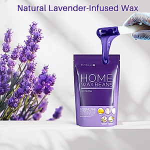 BLITZWAX Hard Wax Beads for Hair Removal 1lb Black Cologne Wax Beans for Coarse Hair Brazilian Wax for Bikini, Underarms, Back and Chest Large Refill Waxing beads for Women Men At Home Waxing