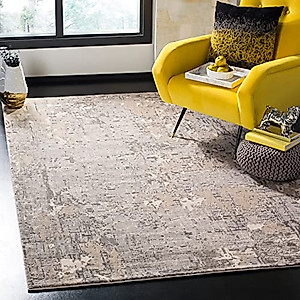 SAFAVIEH Meadow Collection 2'7" x 8' Grey MDW178F Modern Abstract Runner Rug