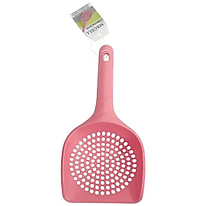 MXCELL Small Plastic Litter Scoop for Cats, Durable Deep Shovel and Long Handle for Sifting Kitty Litter(6 Pack Random Colors)