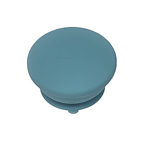 BraveJusticeKidsCo. | Silicone Assist Plate and Assist Bowl Combo Pack for Toddler and Baby | Suction Bowl and Plate| Baby-Led Feeding (Citadel)