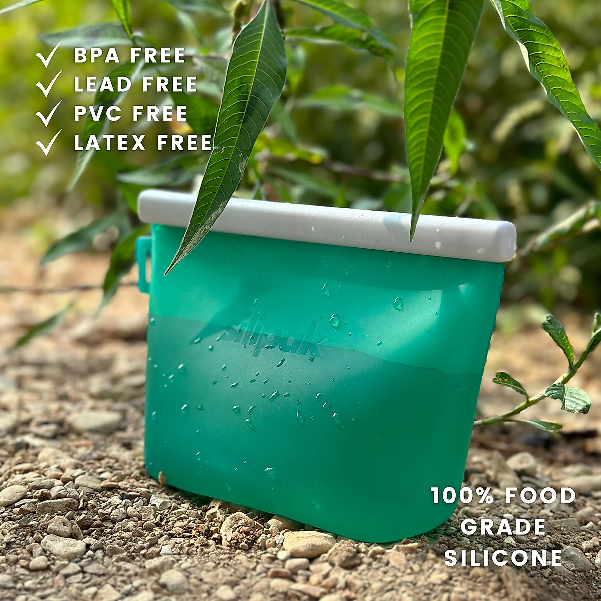 Silipak Reusable Silicone Food Storage Bags, 3 pack, Multi Use Leakproof Meal Prep Containers & Freezer Bags | Makeup Bag & Travel Containers | BPA Free, Dishwasher and Microwave Safe