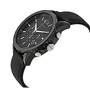 AX ARMANI EXCHANGE Men's Black Silicone Strap Watch (Model: AX1326)