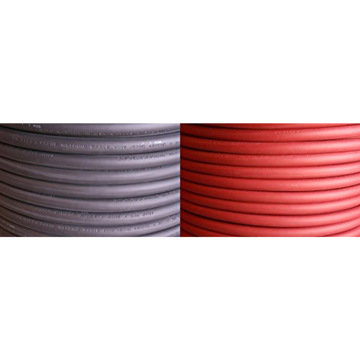 #2 Gauge AWG - Flex-A-Prene® - Welding/Battery Cable - Black & Red - 600 V - Made in USA (25 FEET OF EACH COLOR)