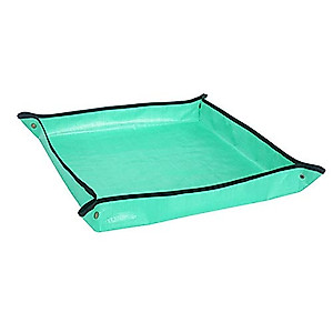 Plant Transplanting Repotting Mat Foldable Garden Work Cloth Waterproof Thicken Gardening Mat Change Soil Watering Pads for Indoor Bonsai Succulents Plant Care (100x100cm/39.37"x39.37")