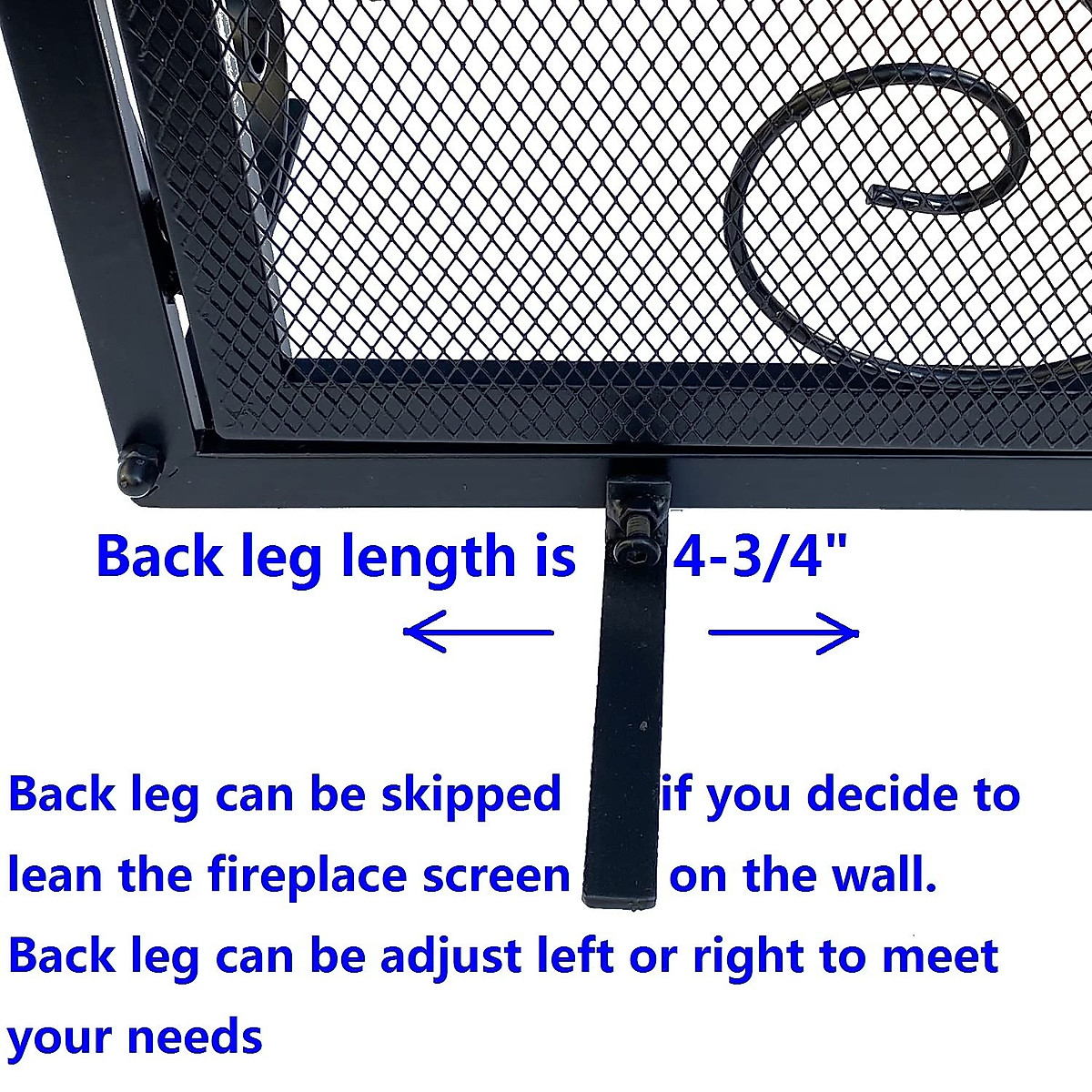 Black Fireplace Screen with Doors Fireplace Cover Screen Fireplace Screens Decorative Large Flat Guard Fire Screens Metal Mesh Wrought Iron Fire Place Panels Wood Burning Stove Accessories