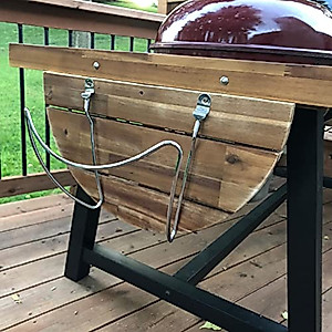 QuliMetal Grill Lid Holders for All Weber 18.5 Inches and 22.5 Inches Charcoal Kettle Grills, Slide a Side Lid Prop, 22 inch Grill Accessories