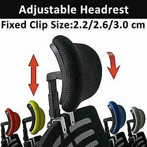 googgoing Chair Headrest Adjustable Height Headrest Swivel Lifting Computer Chair Neck Protection Pillow Headrest with Screw for Ergonomic Chair Office Accessories, Black (2.6)