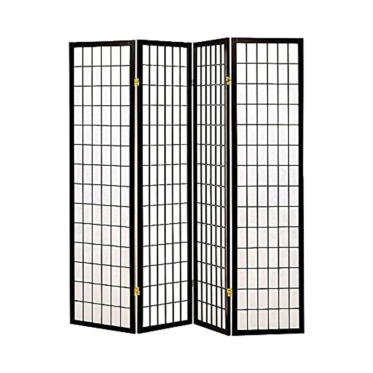 4-Panel Folding Screen Black and White 4624