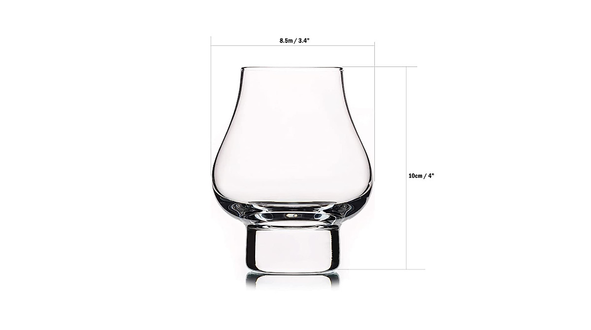 LUXBE Crystal Whiskey Snifter Glasses - Set of 4
