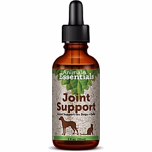 Animal Essentials Joint Support for Dogs & Cats - Joint Supplement, Liquid Joint Formula, Liquid Glucomasine, Organic Human Grade Herbs - 1 Fl Oz