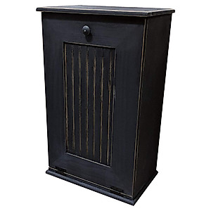 Sawdust City Tilt-Out Wooden Trash Bin Holder (Old - Black)