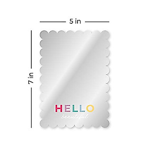 Canopy Street Hello Beautiful Magnetic Locker Mirror/Stylish Locker Décor/Shatterproof 4 3/4" x 6 3/4" Locker Accessory/Back to School Teen Girl Locker
