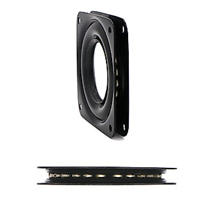 Lazy Susan Turntable Bearings 4 Pack 3 Inch Square Heavy Duty Swivel Plate 5/16 Inch Thick for Bar Stool Chair (Black)