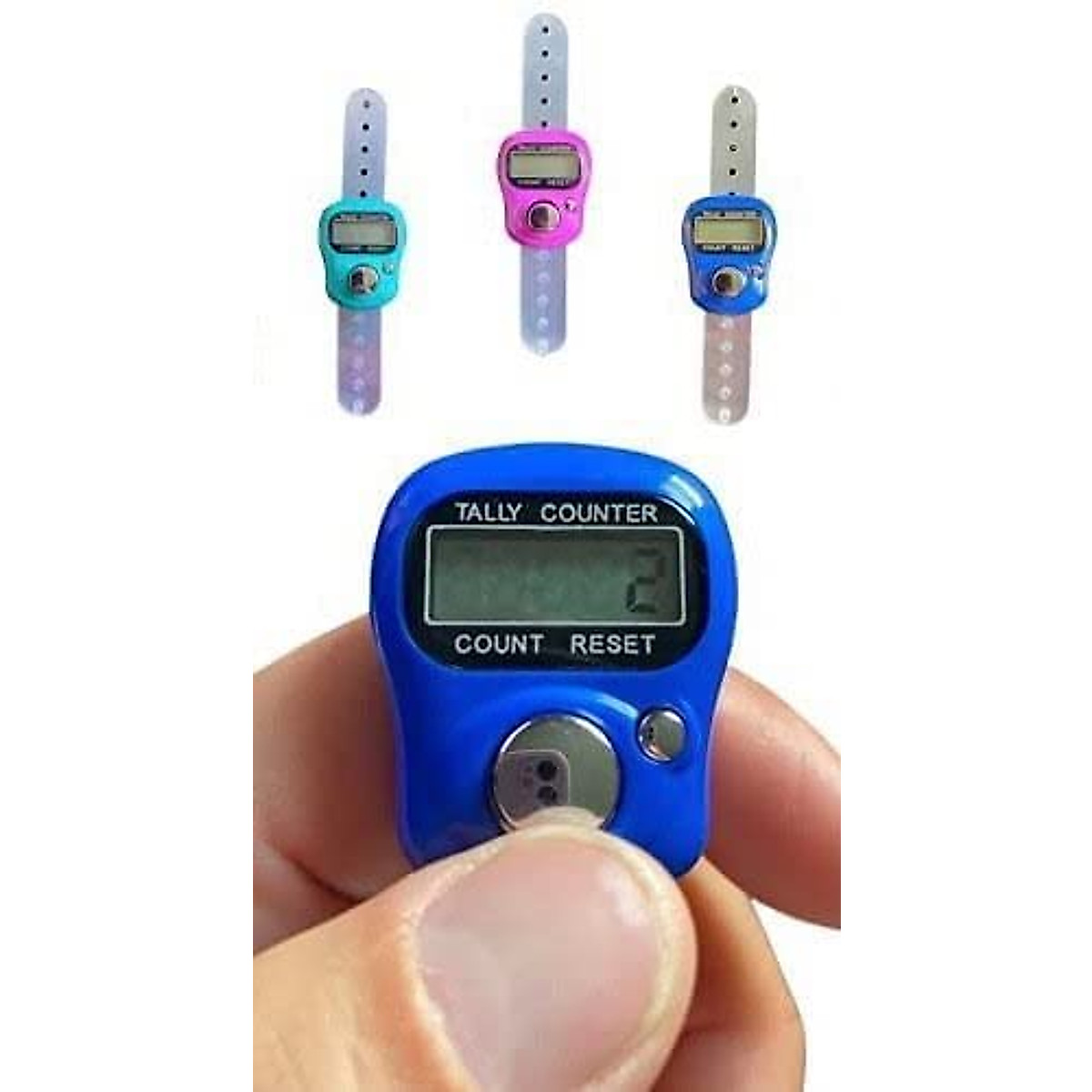 Electronic Finger Counter,(3 Pack),5 Digit LCD Electronic Digital Display Finger Hand Tally Counter Counting for Golf,Goods Counting,Lap & Knitting.