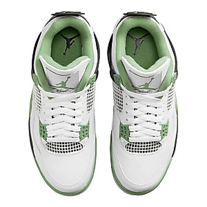 Jordan Air 4 Retro Women's White/Oil Green-Dark Ash AQ9129-103 10
