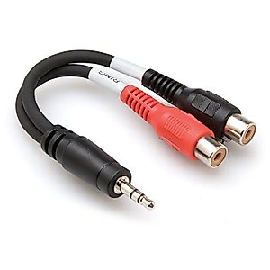 Hosa YRA-154 3.5 mm TRS to Dual RCAF Stereo Breakout Cable