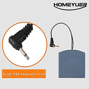 HOMEYUER External Power Supply Box with 2.5mm and 3.5mm Jack for Some Safe Box with External Battery Supply Like BARSKA Safe, 4 AA Battery Holder with Wires, 6V Backup Power Source for The Safe Box