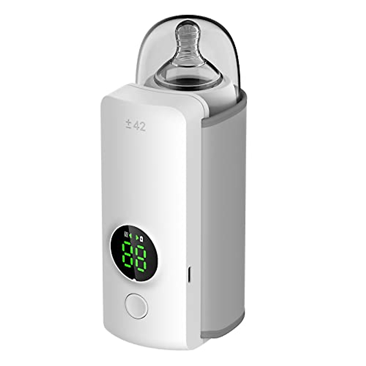 VVU&CCO Baby Bottle Warmer with LCD Display, Portable Rechargeable Wireless Water Bottle Warmer for Formula Milk, Bottle Warmer On The Go, just for Keep Milk Warm NOT for Heat Up from Cold