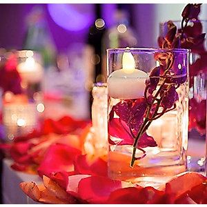 Homemory 24 Pack Waterproof Flameless Floating Tealights, Warm White Battery Flickering LED Tea Lights Candles - Wedding, Party, Centerpiece, Pool & SPA