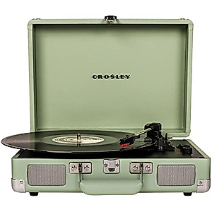 Crosley CR8005F-MT Cruiser Plus Vintage 3-Speed Bluetooth in/Out Suitcase Vinyl Record Player Turntable, Mint